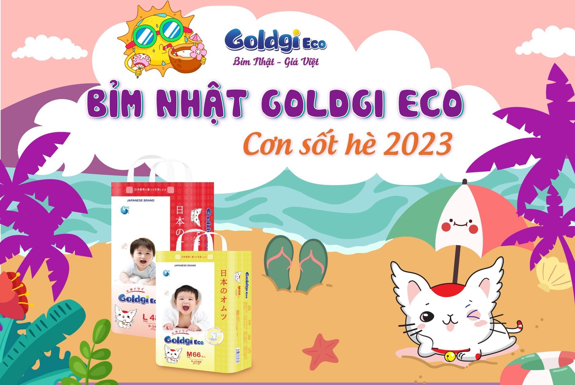 Bỉm Nhật Goldgi Eco- cơn sốt mới hè 2023 - Goldgi